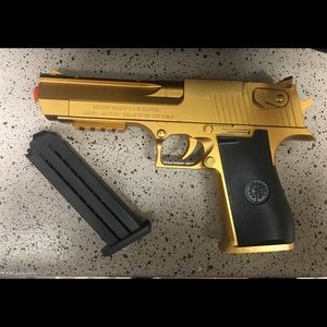 desert eagle | Toys | Toy Gun Soft Bullets Shell With Magazine Gold ...